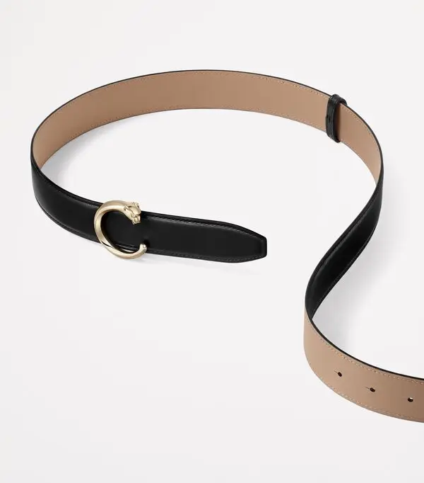 Cartier Leather Panthère De Belt - Black