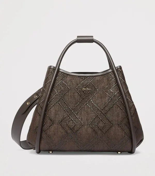 Max Mara Small Leather Marine Top-handle Bag