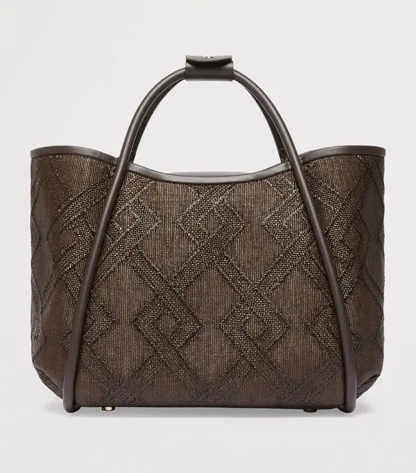 Max Mara Small Leather Marine Top-handle Bag