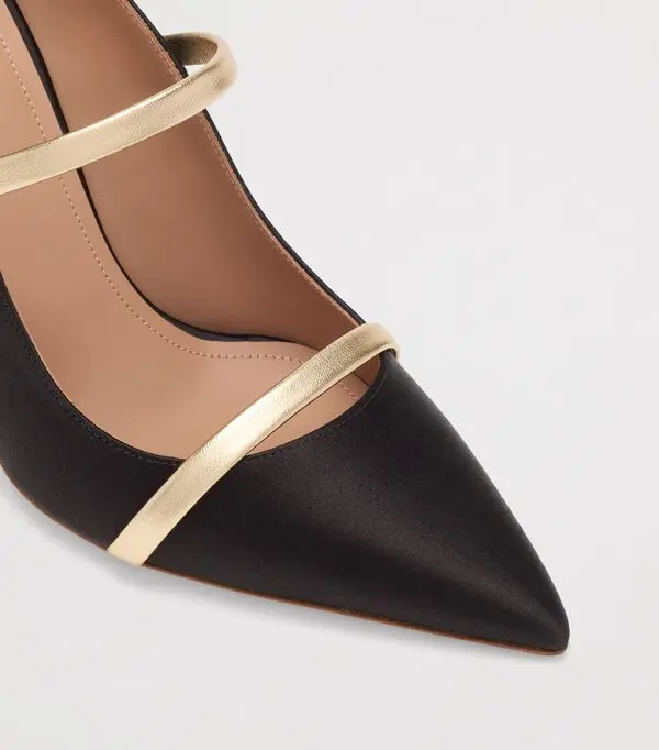 MALONE SOULIERS Diaz Satin Heeled Pumps 90