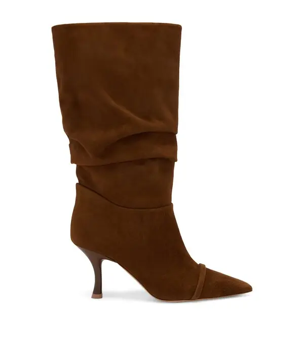 MALONE SOULIERS Isley 70 Suede Heeled Boots - Brown