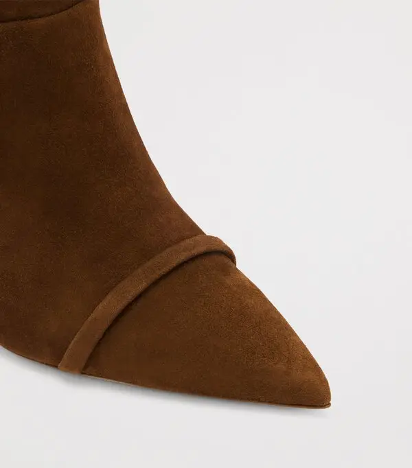 MALONE SOULIERS Isley 70 Suede Heeled Boots - Brown