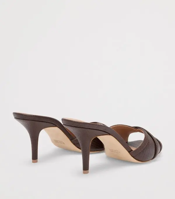 MALONE SOULIERS Perla 70 Leather Mules - Brown