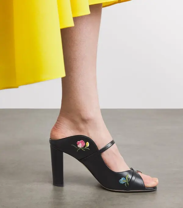MALONE SOULIERS Leather Embroidered Norah Sandals 85