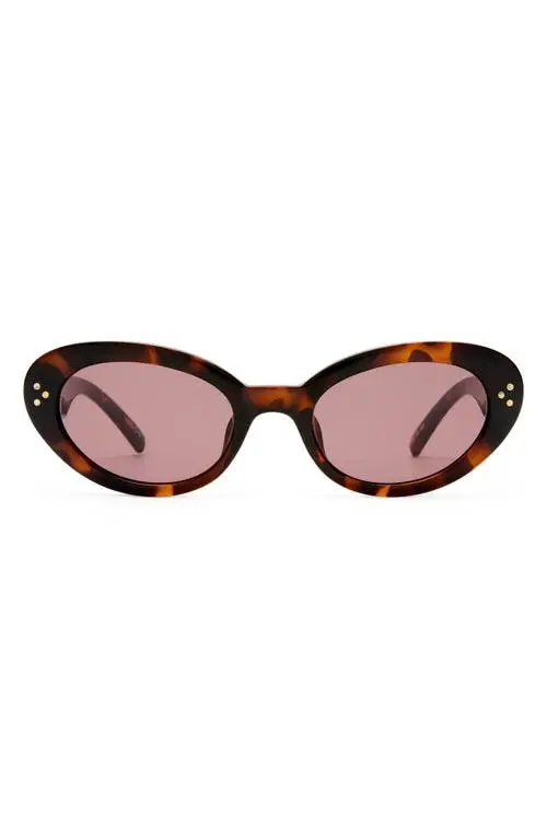 Le Specs Tootsie 53mm Cat Eye Sunglasses - Tort/smokey Brown Mono