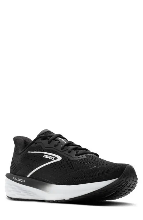 Brooks Launch Running Sneaker - Black/grey/white