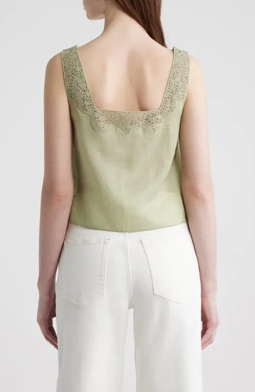 FRAME Embroidered Crop Tank