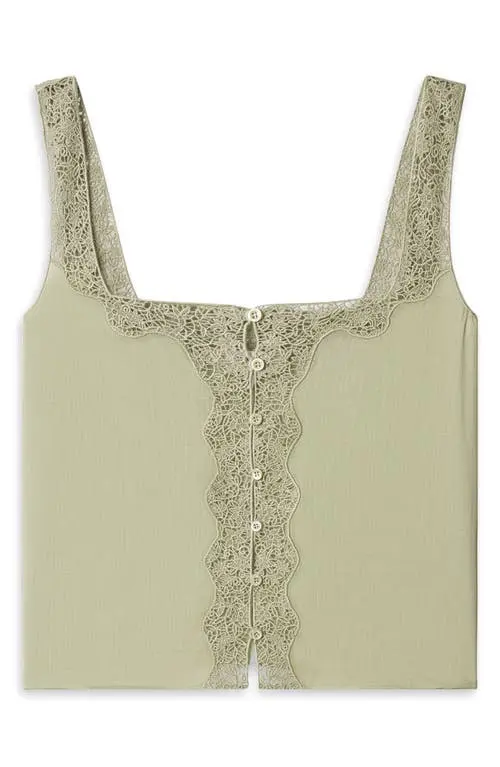 FRAME Embroidered Crop Tank