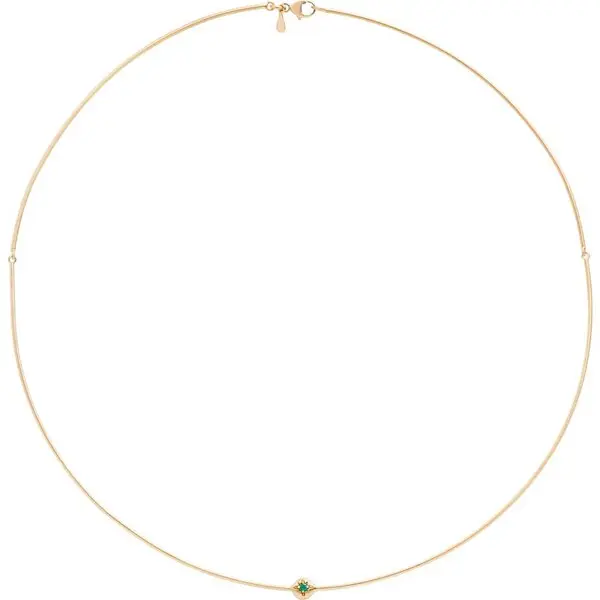 ELOISE JEWELRY Moon Necklace With Natural - Emerald