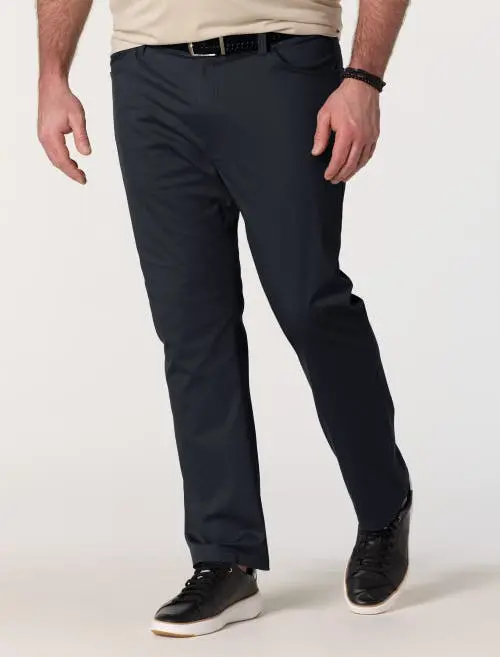 OAK HILL BY DXL Big & Tall Straight-fit 5-pocket Tech Pants - Anthracite