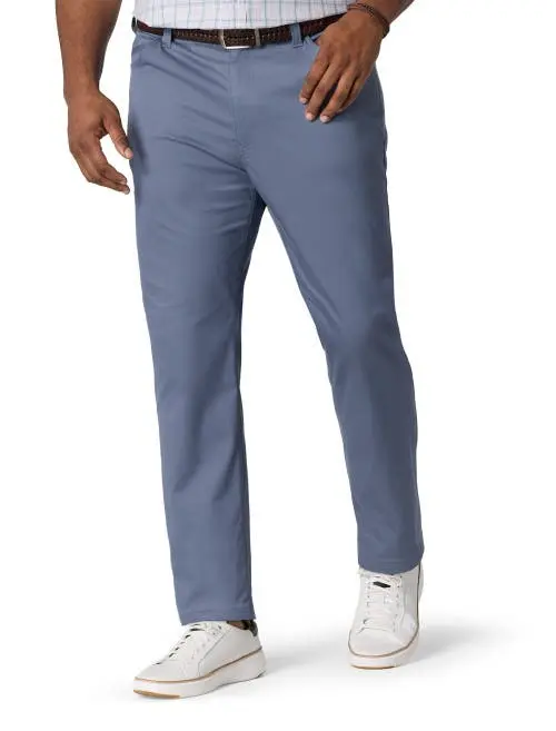 OAK HILL BY DXL Big & Tall Straight-fit 5-pocket Tech Pants - Flint Stone