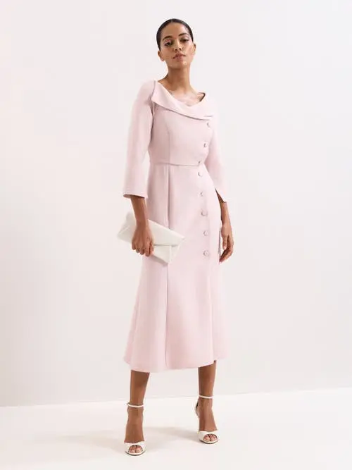 PHASE EIGHT Sienna Tux Dress - Pale Pink