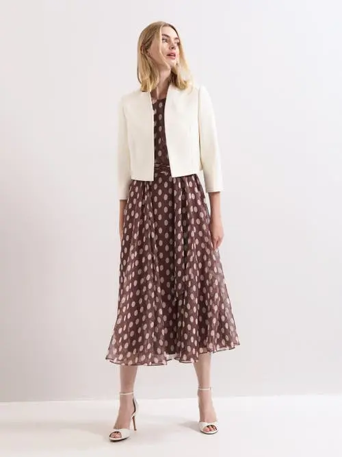 PHASE EIGHT Catherine Collarless Jacket - Cream