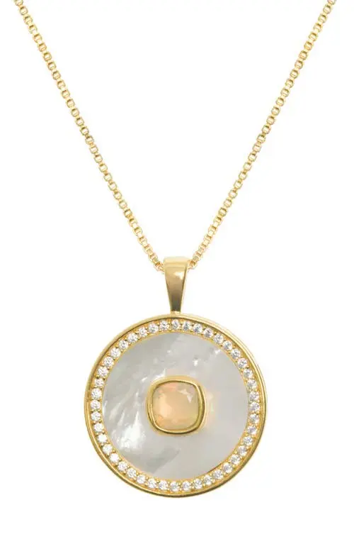 FREYA ROSE Mother Of Pearl Birthstone Necklace - Opal