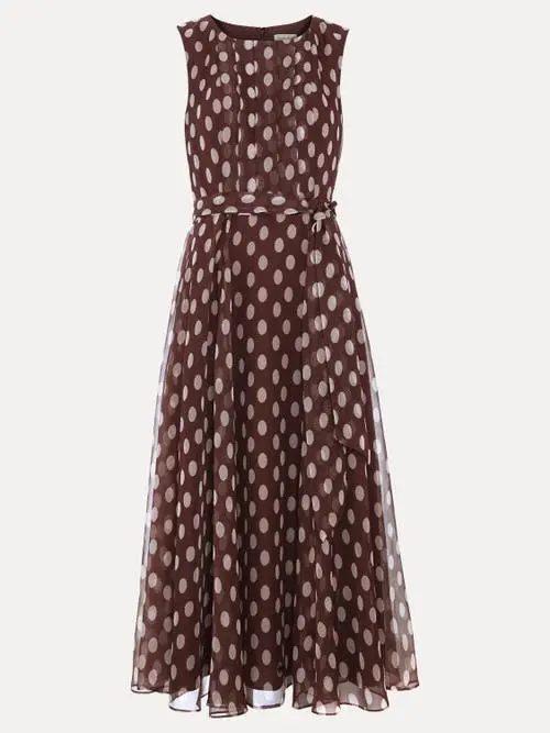 PHASE EIGHT Lucinda Midi Spot Dress