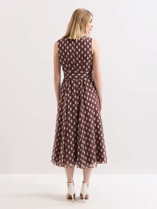 PHASE EIGHT Lucinda Midi Spot Dress