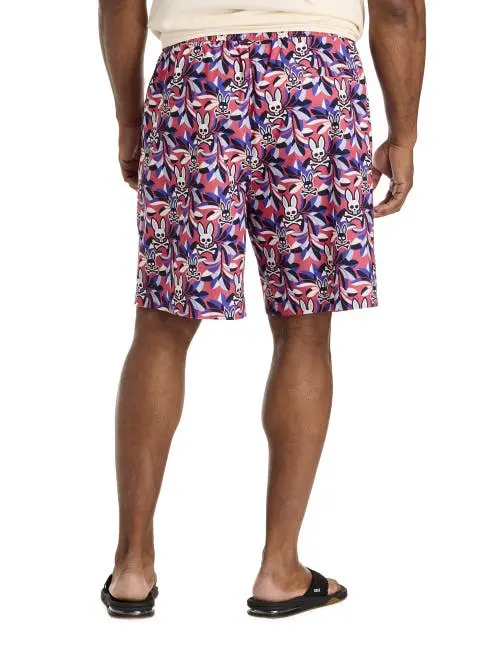 Psycho Bunny Big & Tall Florian Printed Swim Trunks