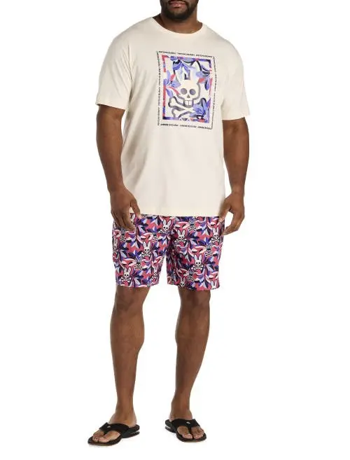 Psycho Bunny Big & Tall Florian Printed Swim Trunks