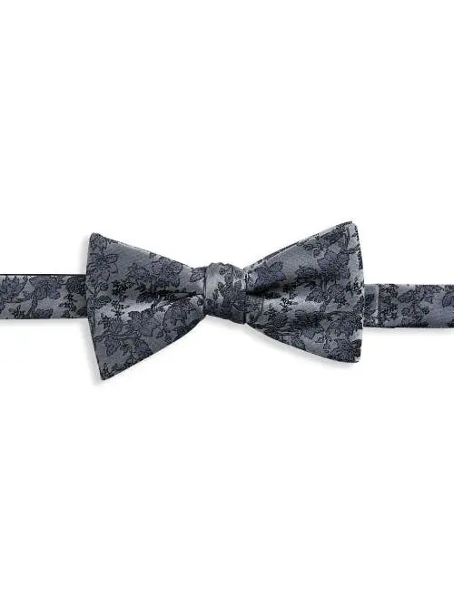 SYNRGY BY DXL Big & Tall Sophisticated Floral Bow Tie - Black
