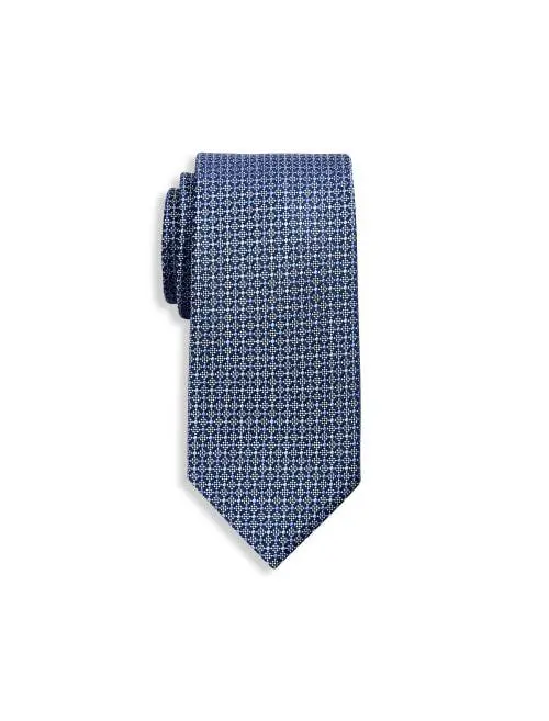 Michael Kors Geometric Printed Neck Tie - Navy