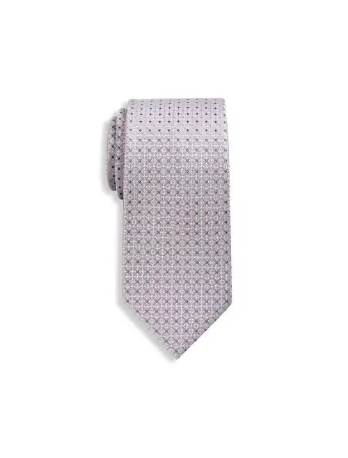 Michael Kors Geometric Printed Neck Tie - Silver