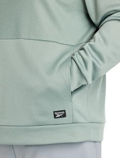 REEBOK Big & Tall Performance Double-knit 1/4-zip Pullover - Light Fog