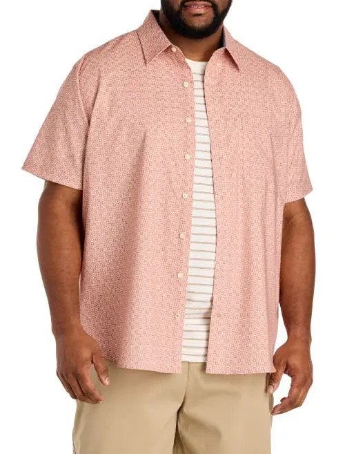 NAUTICA Big & Tall Geometric Print Sport Shirt V2 - Ashrose