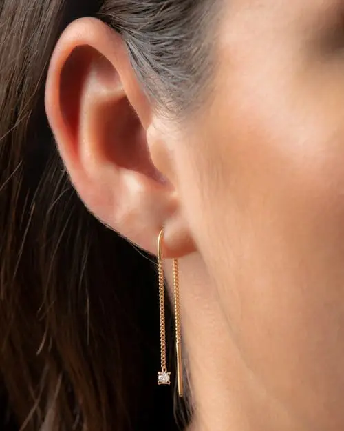 ELOISE JEWELRY Connection Chain Threader Earrings