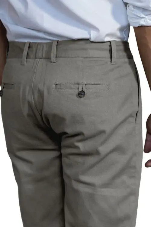 PETER MANNING NYC Stretch Slim Fit Chinos - Grey