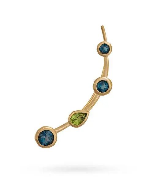 ELOISE JEWELRY Climber Earring - Topaz And Peridot