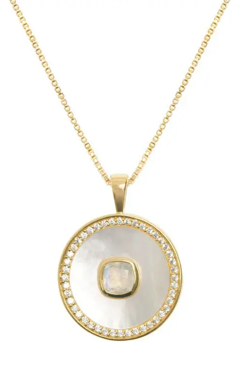FREYA ROSE Mother Of Pearl Pendant Necklace - Moonstone