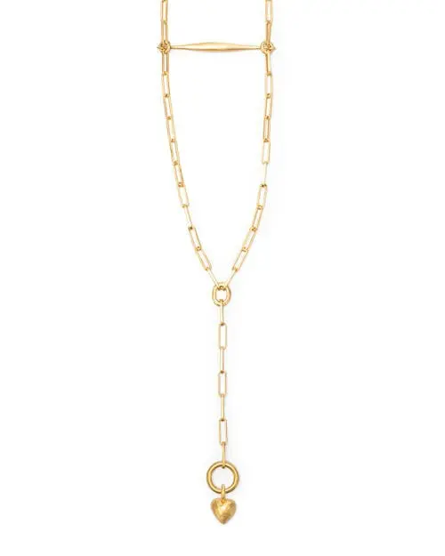 ELOISE JEWELRY Necklace Clip Chain With Heart Charm - Spindle