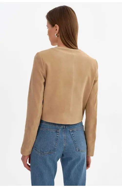 LAMARQUE Linette S | Suede Jacket - Beige