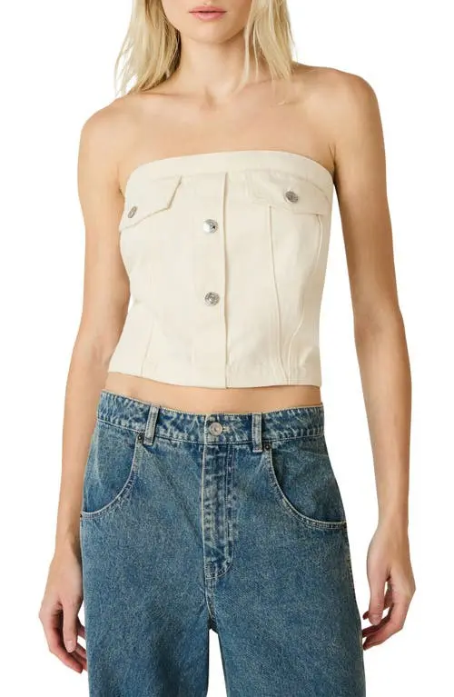 Steve Madden Rietta Strapless Denim Top