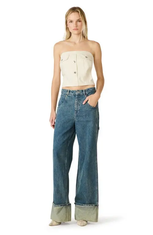Steve Madden Rietta Strapless Denim Top