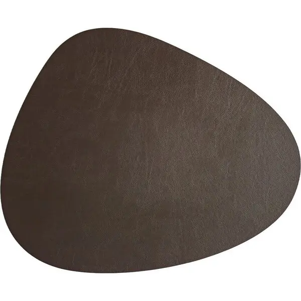FRIELING Davanti Mattola Placemats Set Of 6, Stone - Dark Brown