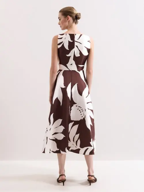 PHASE EIGHT Delicia V-neck Print Maxi Dress
