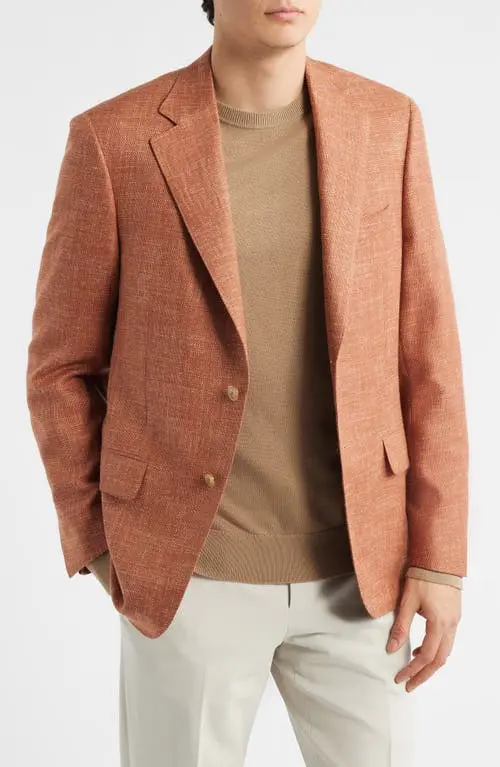 HERITAGE GOLD Wool, Silk, And Linen-blend Hopsack Sport Coat