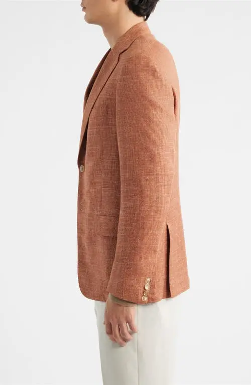 HERITAGE GOLD Wool, Silk, And Linen-blend Hopsack Sport Coat