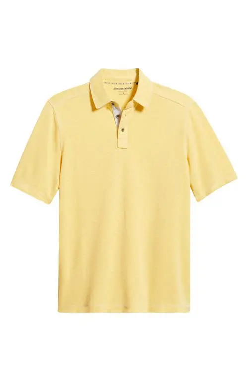 Johnston & Murphy Vintage Slub Polo - Yellow