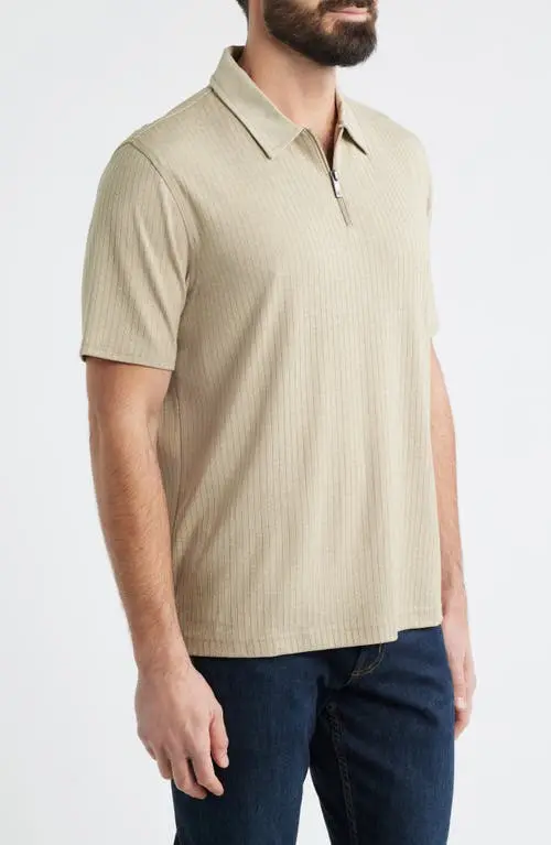 Johnston & Murphy Finn Performance Rib Quarter Zip Polo