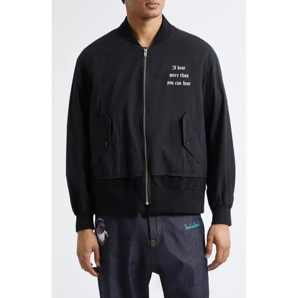 UNDERCOVERISM Graphic Cotton Bomber Jacket