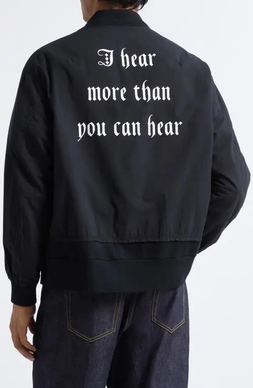 UNDERCOVERISM Graphic Cotton Bomber Jacket