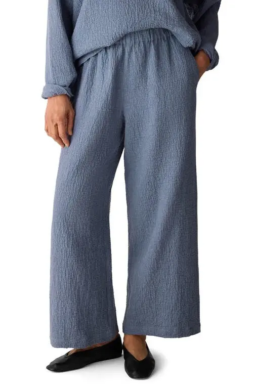 Eileen Fisher Stretch Organic Cotton Ankle Lantern Pants - Haze