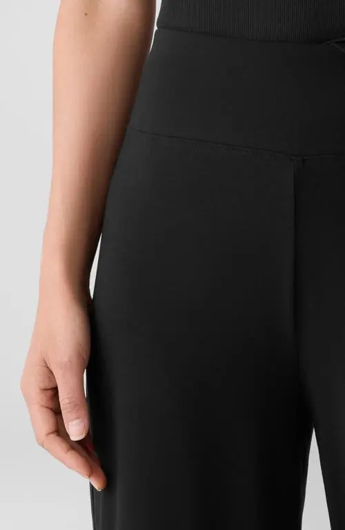 Eileen Fisher High Waist Jersey Wide-leg Pants