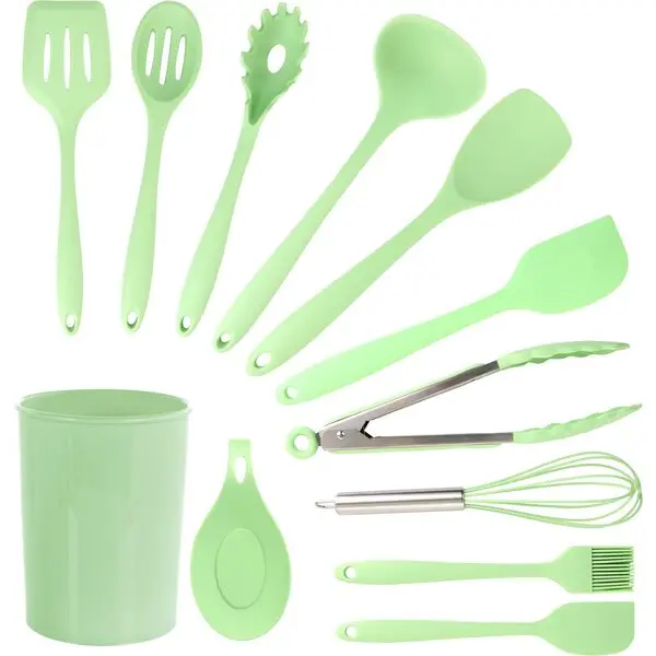 MEGACHEF Silicone Cooking Utensils - Mint Green