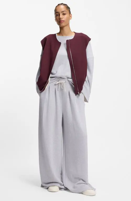 Hugo Boss Enely Raw Edge Cotton Blend Sweatshirt