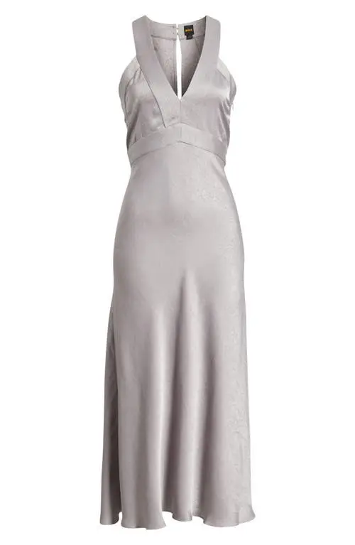 Hugo Boss Crinkle Satin Maxi Dress