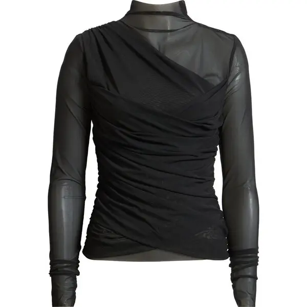 Hugo Boss Etulah Ruched Mesh Top