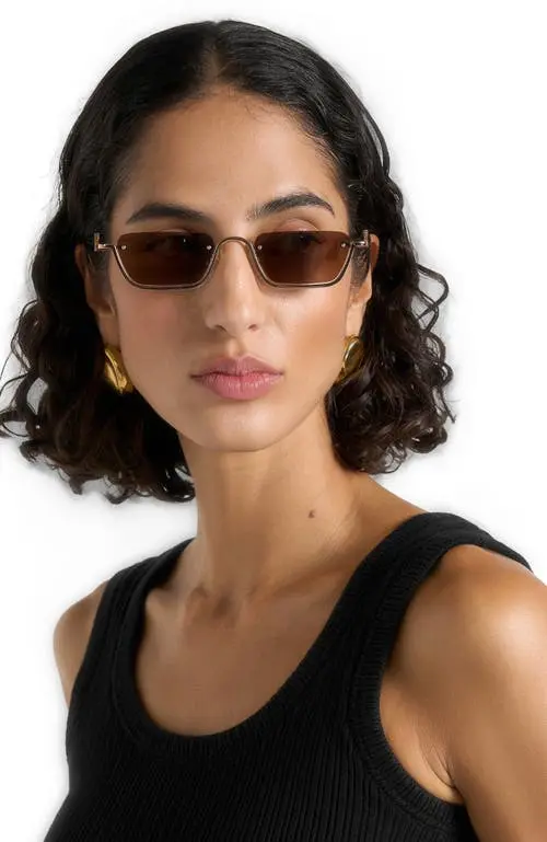 Manière De Voir Kai Rectangle Rimless Sunglasses - Gold